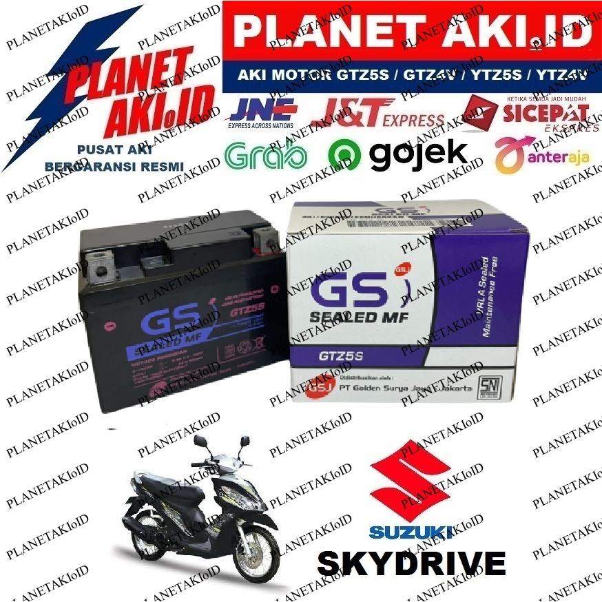 Jual Aki Motor Suzuki Skydrive Aki Kering Accu Kering MF GTZ5S | Shopee ...