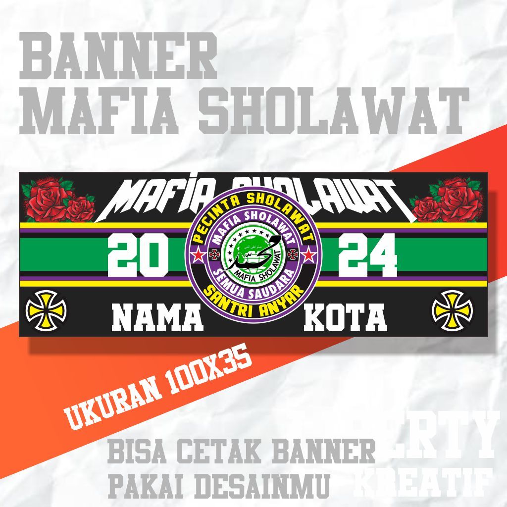 Jual BANNER MAFIA SHOLAWAT BISA PAKAI DESAIN SENDIRI BANNER SHOLAWAT ...