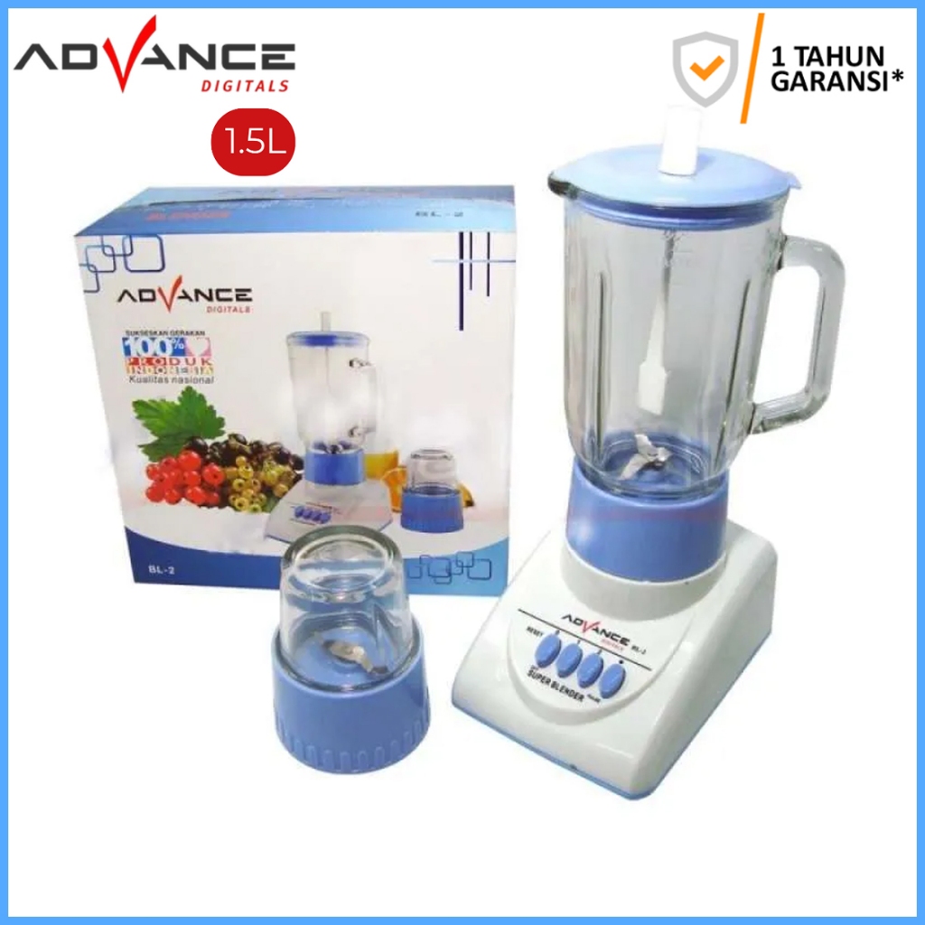 Jual Advance BL-02 Blender Kapasitas 1.5 liter Gelas Kaca | Shopee ...