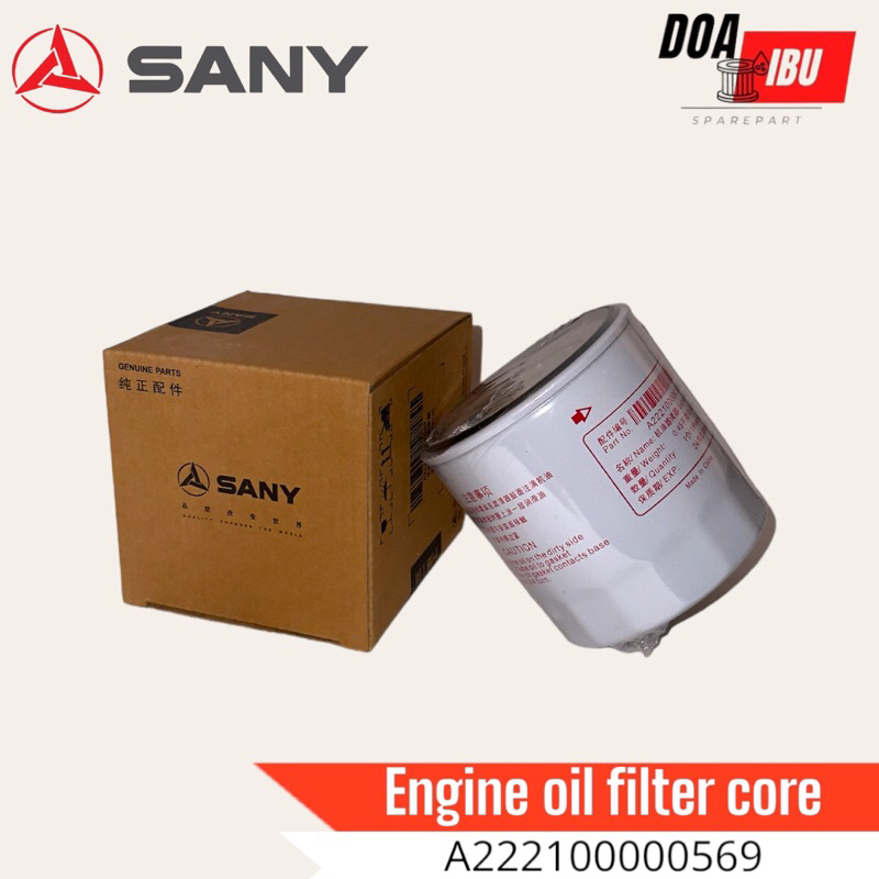 Jual Filter Oli SANY SY55, SY75C A222100000569 ORI SJ090-F100 | Shopee ...