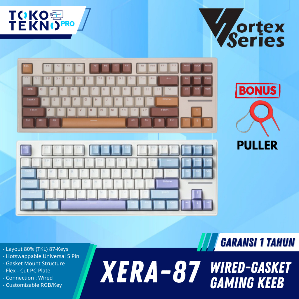 Jual VortexSeries Xera87 / Xera-87 Wired Mechanical TKL Gaming Keyboard | Shopee Indonesia