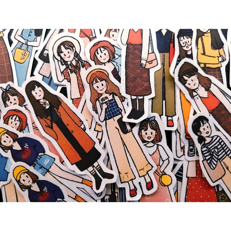 Jual (COD)(30PCS)STICKER OUTFIT GIRL AESTHETIC/CUTE/TUMBLR/VINTAGE ...