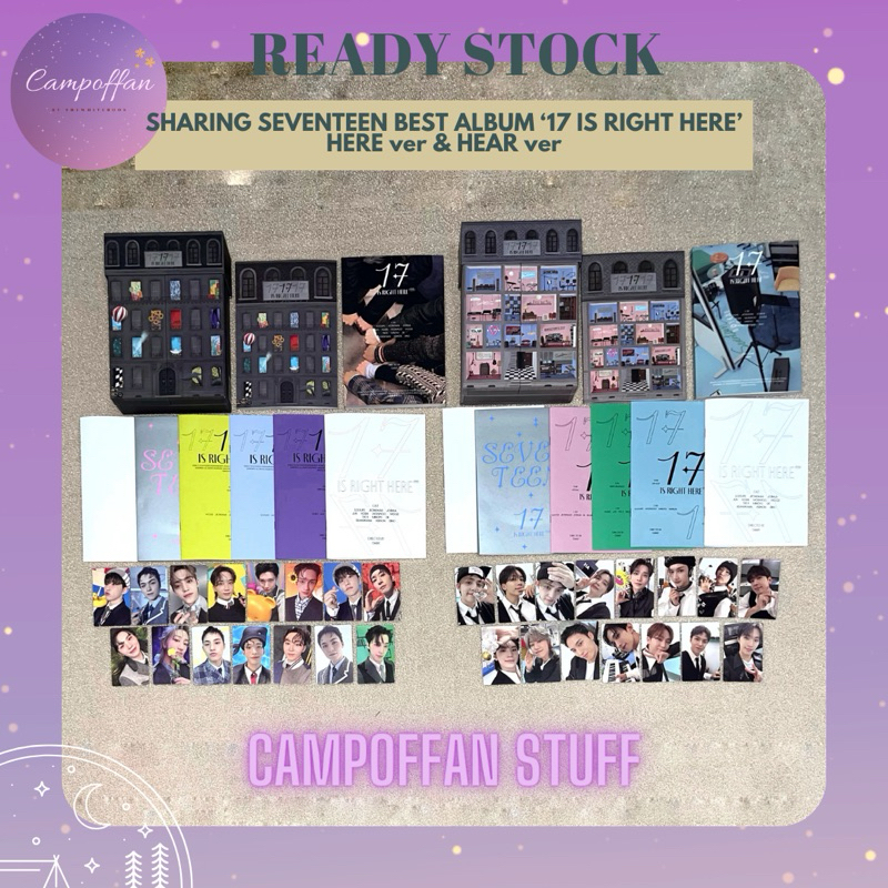 Jual [READY] SHARING ALBUM SEVENTEEN BEST ALBUM ‘17 RIGHT HERE’ HERE VERSION HEAR VERSION • POB ...