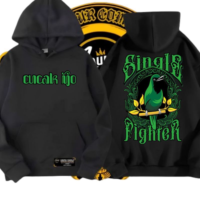Jual SWEATER HOODIE - CUCAK IJO - SINGLE FIGHTER - HOODIE JUMPER ...