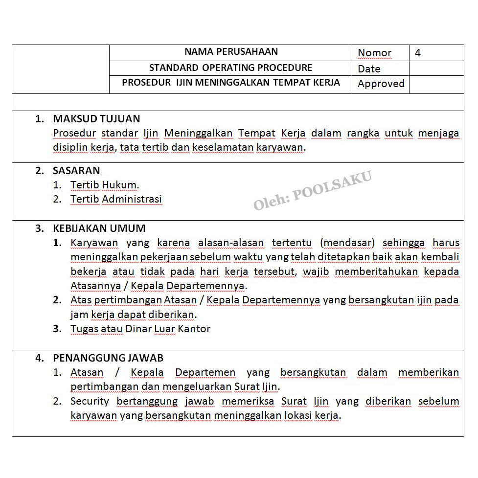 Jual SOFTWARE CONTOH SOP PERUSAHAAN LENGKAP / SOP ORGANISASI KOMPLIT ...