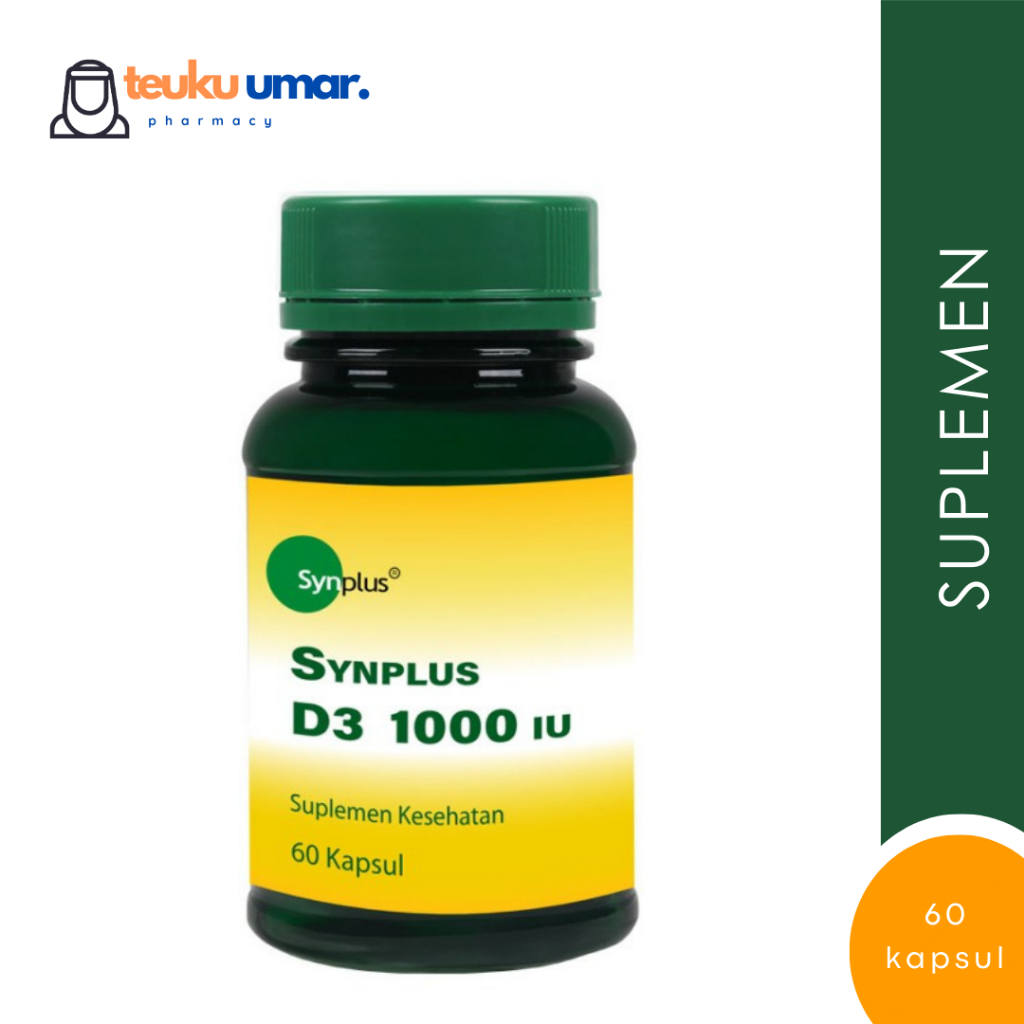 Jual [Vitamin D] Synplus D3 1000 IU Isi 60 Kapsul | Menjaga Daya Tahan ...