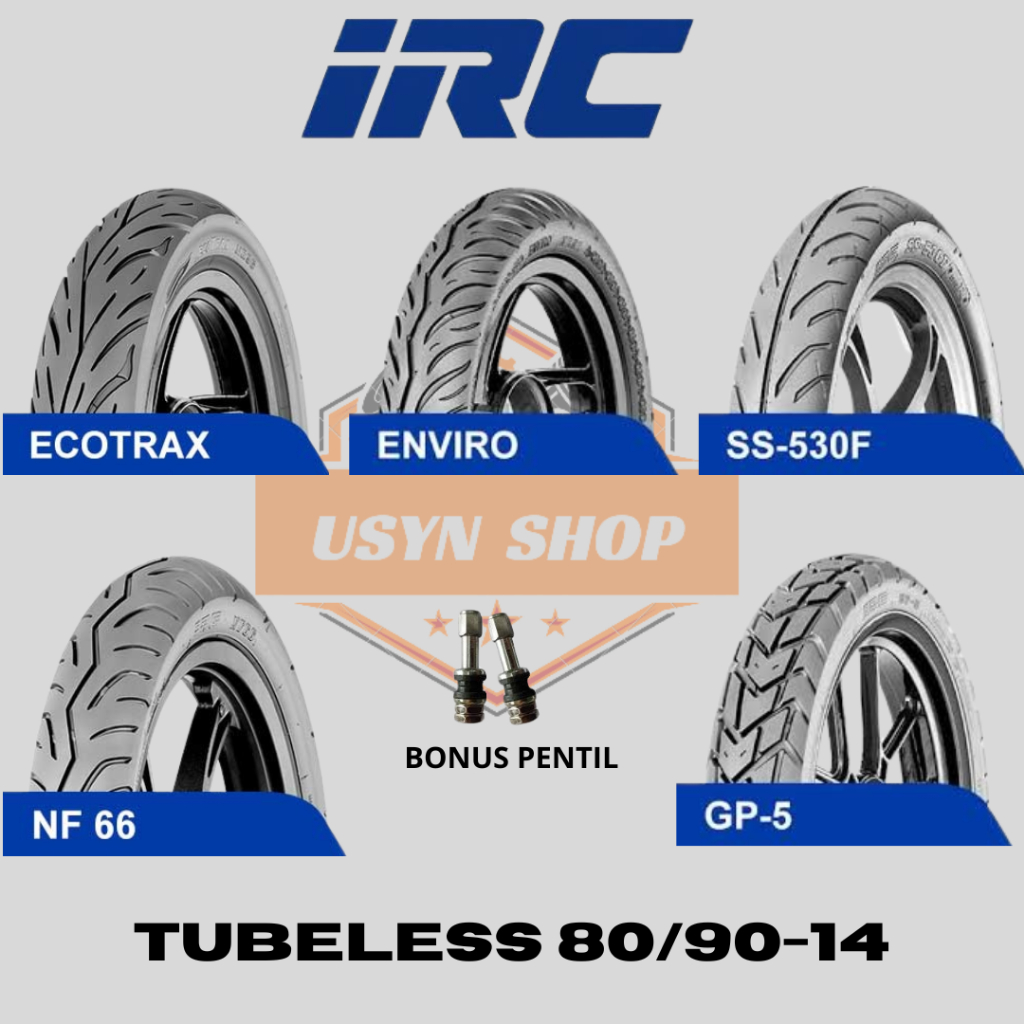 Jual Ban Luar Motor IRC Ring 14 // Tubeless Matic 80/90-14 | Shopee ...