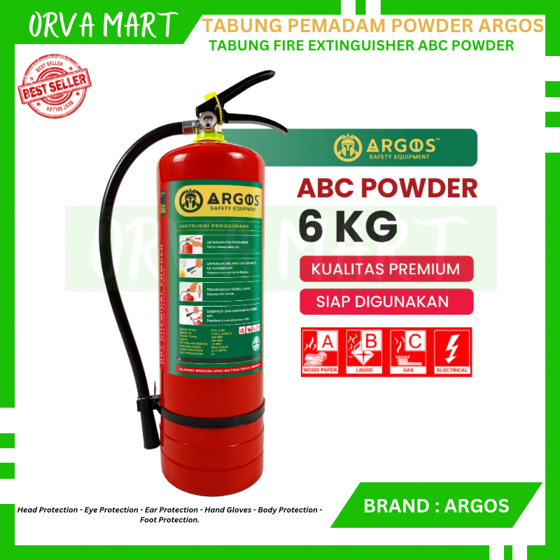 Jual Argos Apar 6 KG ABC Powder / Tabung Pemadam Api set Komplit | Shopee Indonesia
