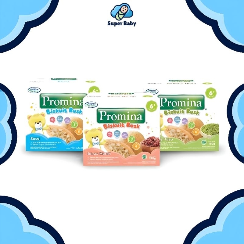 Jual SNACK CEMILAN MAKANAN SELINGAN BAYI PROMINA BISKUIT RUSK USIA 6 ...
