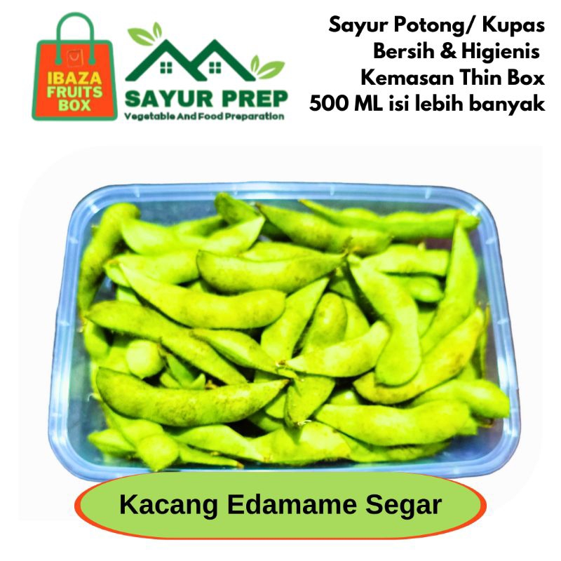 Jual Kacang Edamame Segar Prep Box 500ML Kedelai Jepang Sayur Prep ...