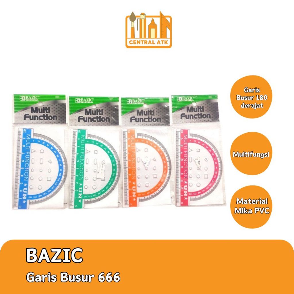 Jual GARISAN / PENGGARIS BUSUR BAZIC 180-10CM DERAJAT (1 PCS) | Shopee ...