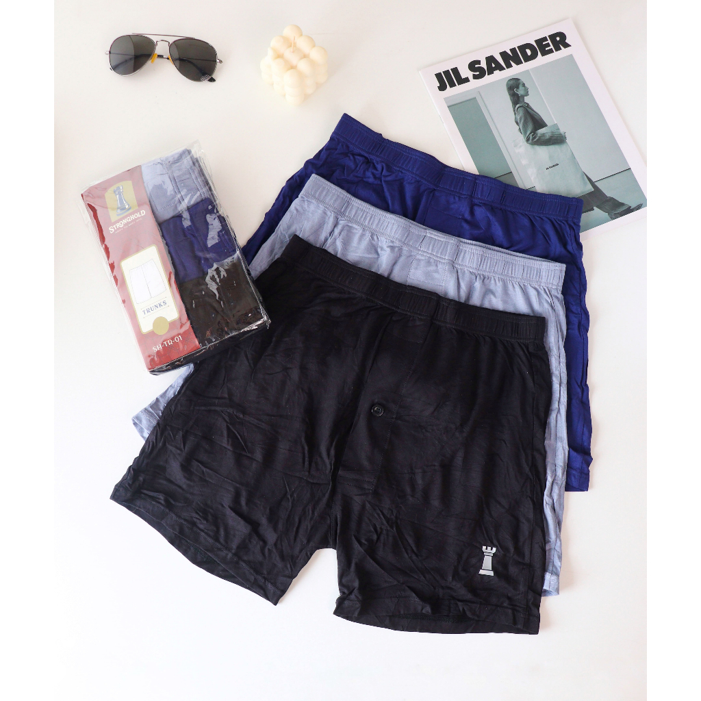 Jual Boxer Trunks Pria Kancing Stronghold BX-TR-01 Big Size | Shopee ...