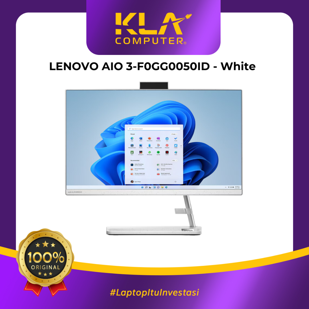Jual PC AIO Lenovo IdeaCentre AIO 3 22IAP7 50ID i3 1215U 8GB SSD 256GB ...