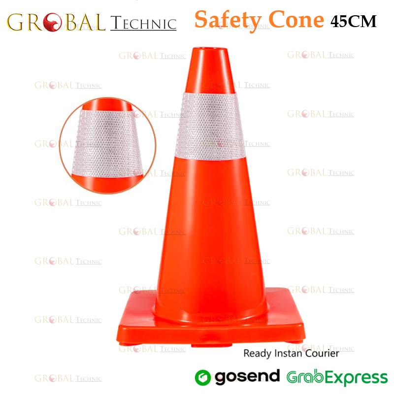 Jual Safety Traffic Cone 45CM / Kerucut Lalu Lintas Rubber PVC | Shopee Indonesia
