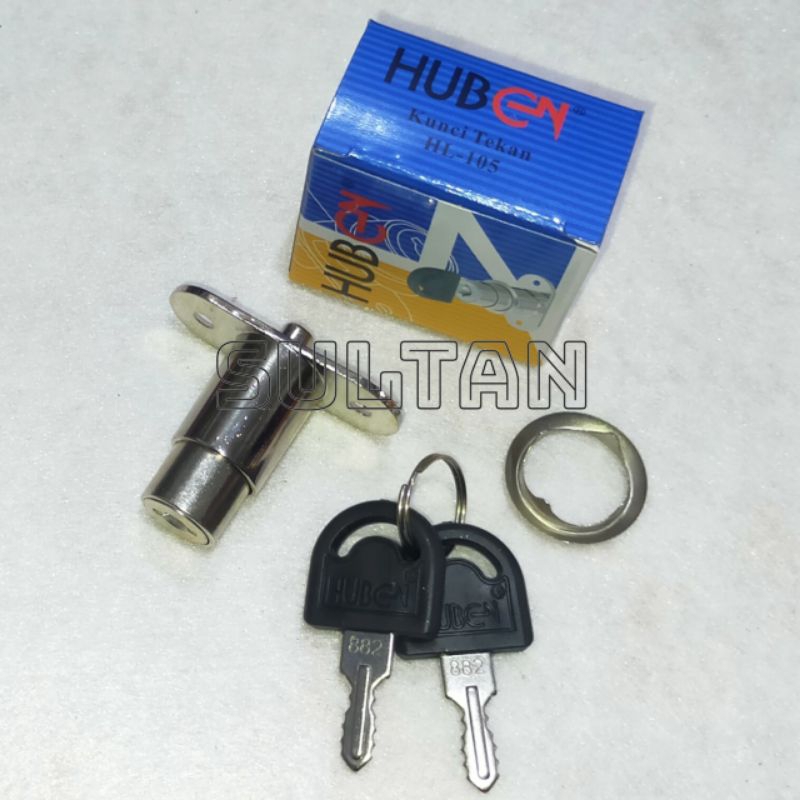 Jual Kunci Laci Lemari Tusuk Huben Push Lock HL 105 Pintu Lemari ...