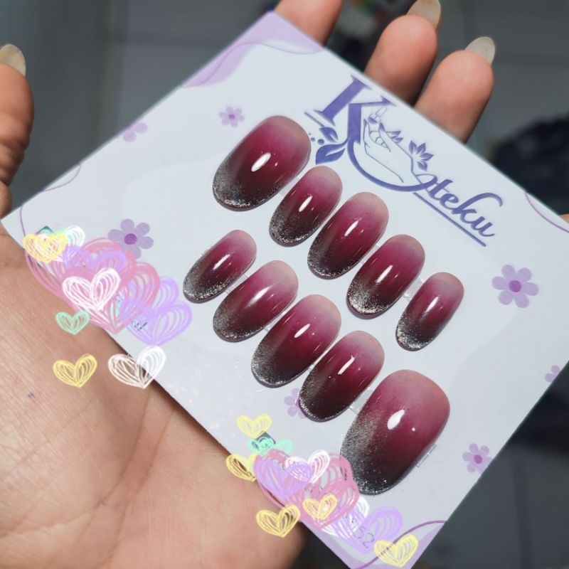 Jual Press On Nails | Kuku Palsu Murah | Press On Nails Gradasi Ombre ...
