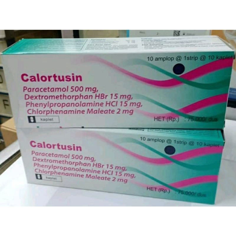 Jual Calortusin Tablet Obat Batuk Pilek Alergi Flu Panas Demam Per ...