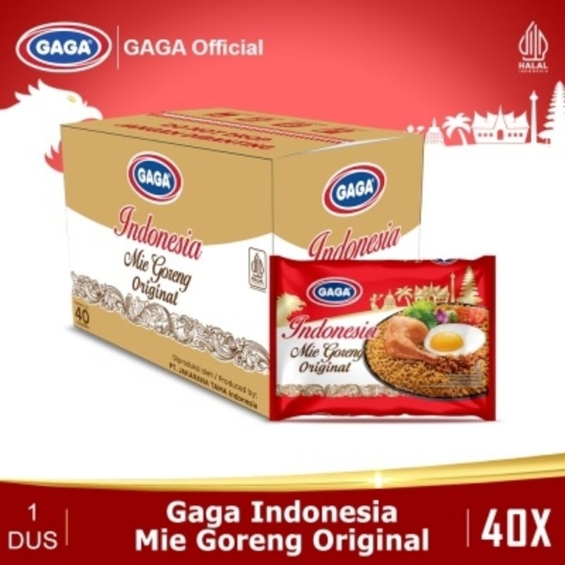 Jual GAGA Indonesia Mie Goreng Original 88g. (1 DUS) | Shopee Indonesia