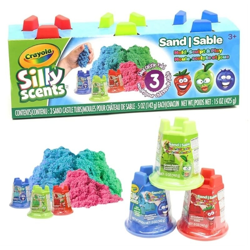 Jual Crayola Silly Scents Isi 3 Sand Castle Tubs Mainan Pasir ...