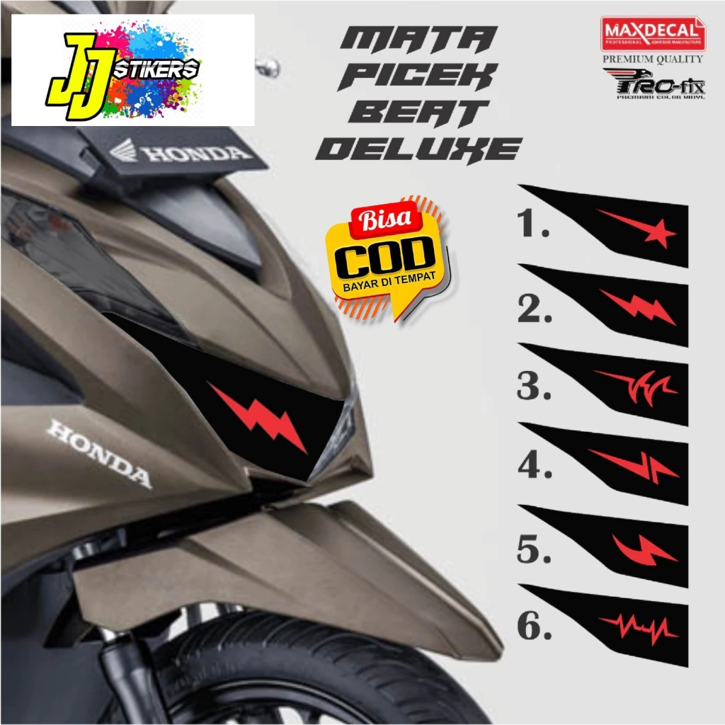 Jual Stiker Lampu Mata Picek Beat Deluxe Cbs Iss Kanan / Kiri | Shopee ...