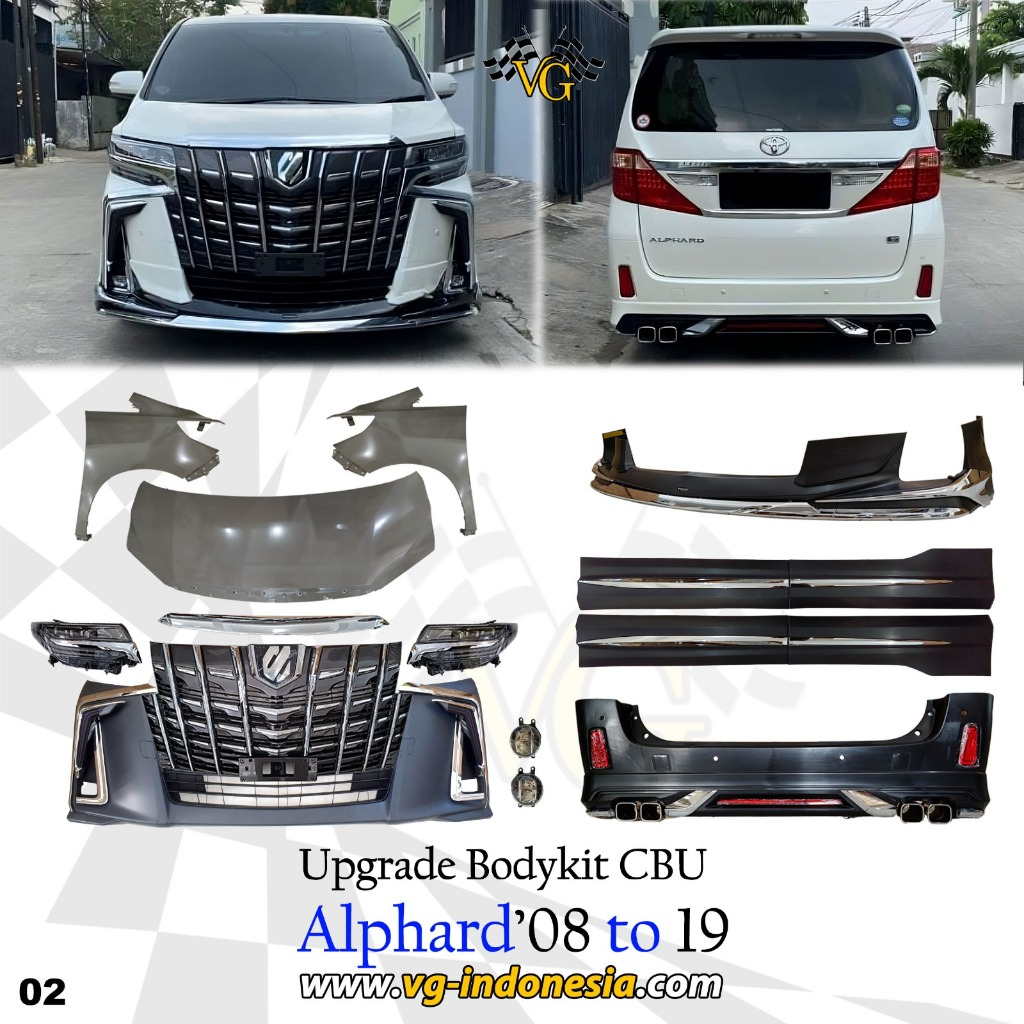 Jual Bodykit Upgrade CBU Alphard 2008 to 2019 | Shopee Indonesia