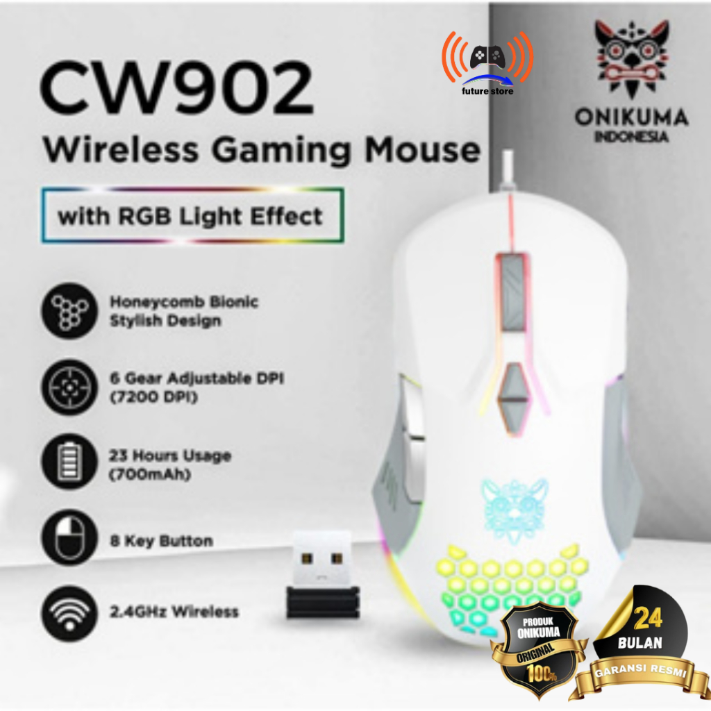 Jual ONIKUMA Mouse Gaming RGB Wired Gaming Mouse For PC Laptop Kabel CW902 White | Shopee Indonesia