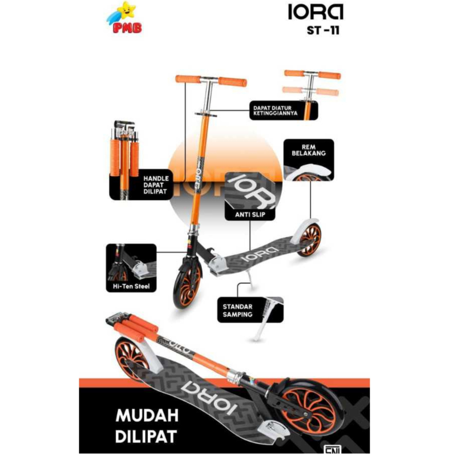 Jual Skuter Otoped Lipat Roda Dua Anak | Scooter PMB IORA ST-11 ...