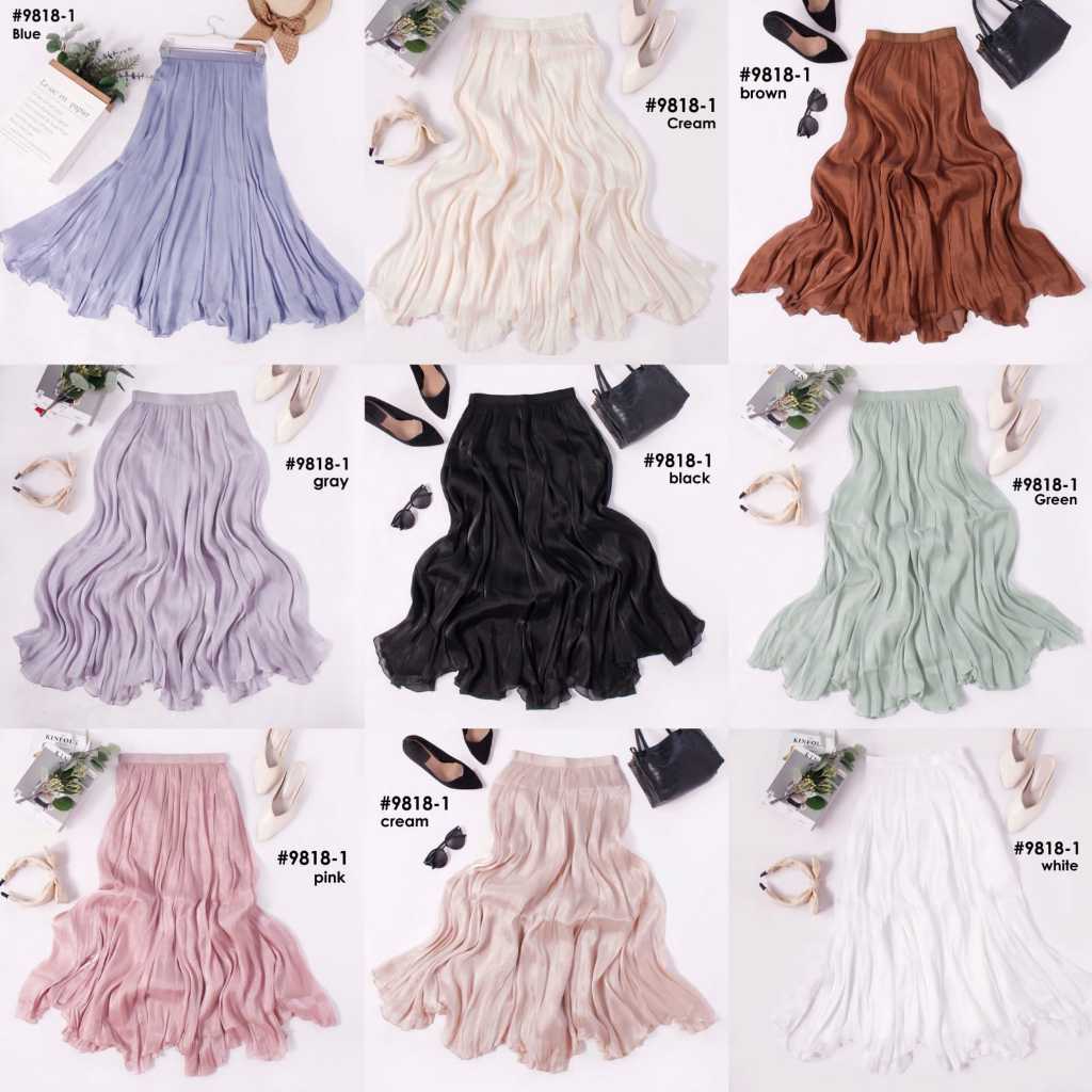 Jual Shenina Shimmer Skirt Part 3 | Rok Shimmer Bawah Gelombang ...
