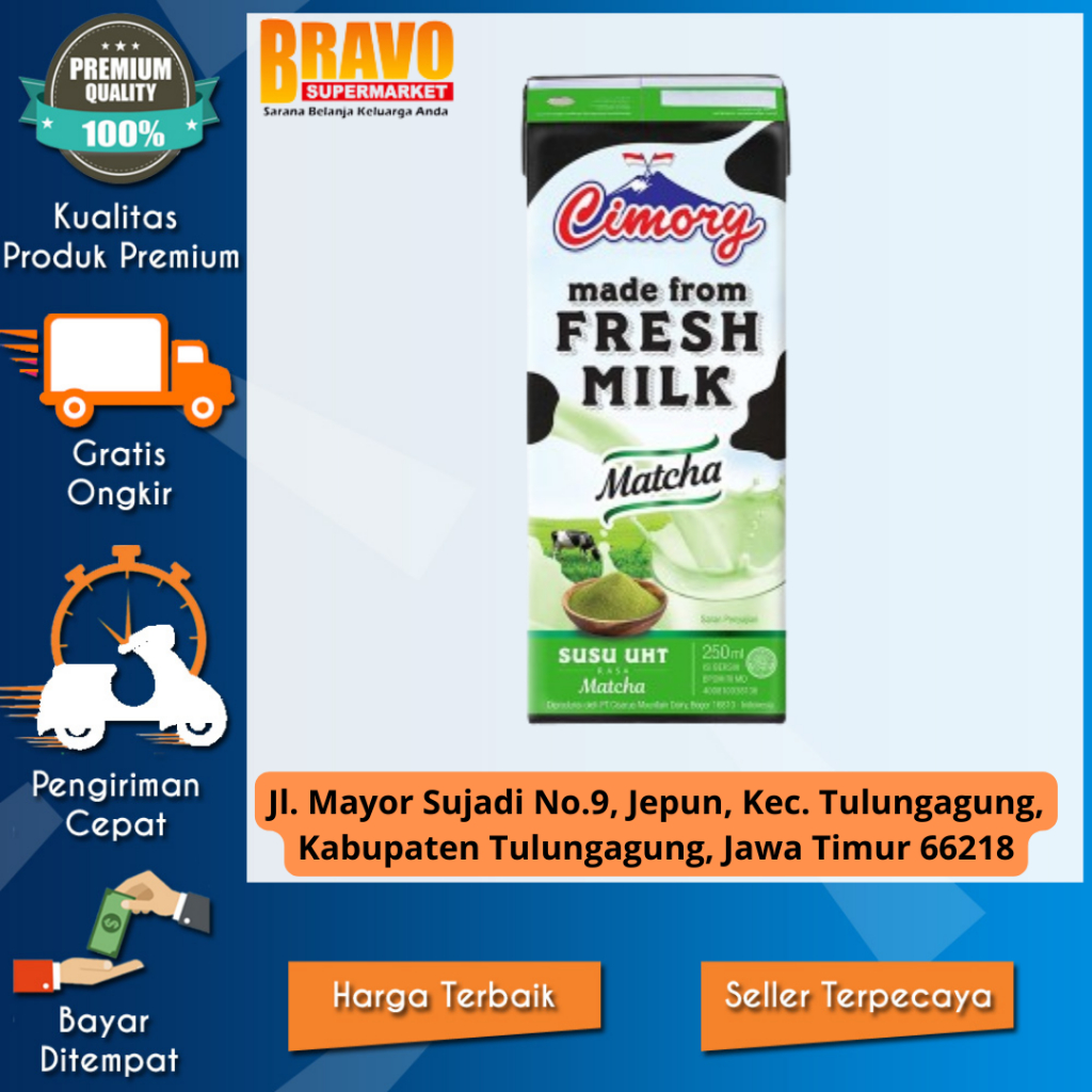 Jual Bravo Supermarket Tulungagung - susu cimory uht fresh milk 250ml ...