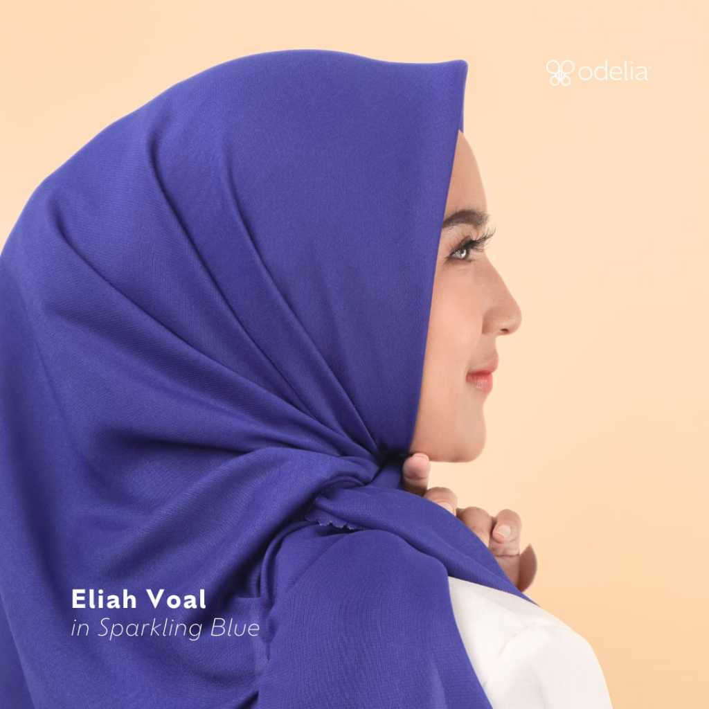 Jual Odelia - Sparkling Blue/ Eliah voal | Hijab segiempat | Biru BCA | Shopee Indonesia