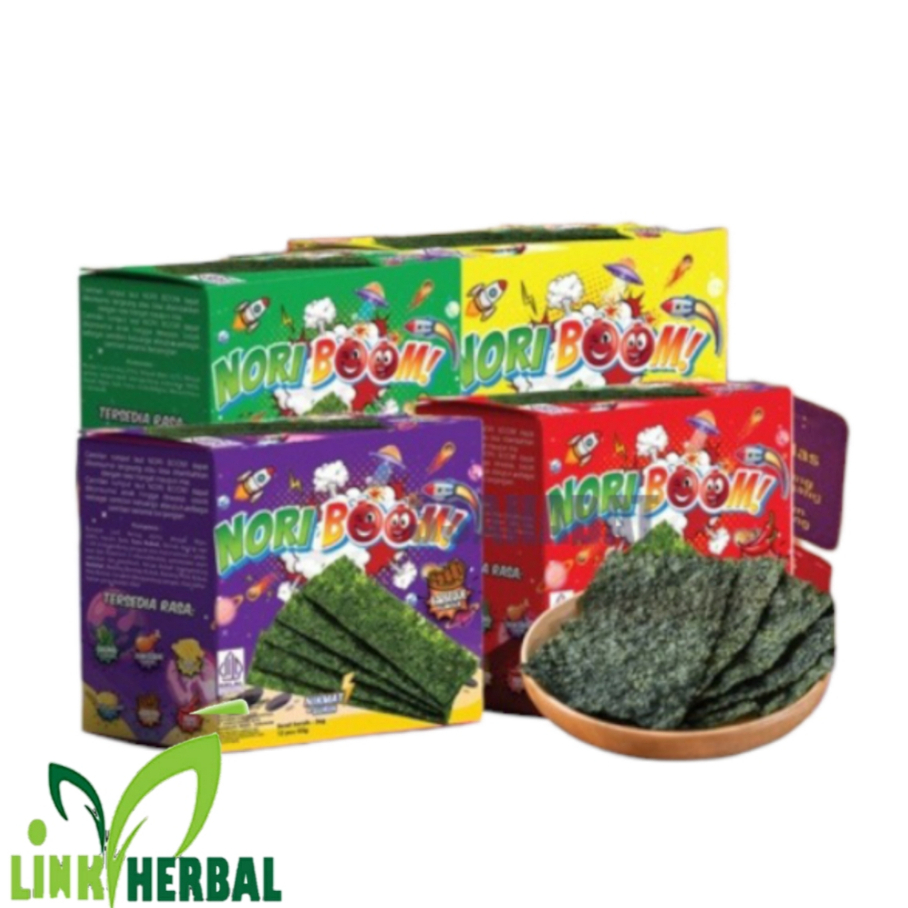 Jual Snack Nori Boom Rumput Laut Panggang | Noriboom Rumput Laut Nikmat ...