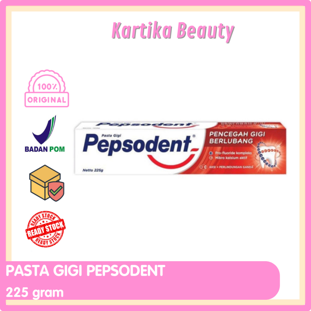 Jual PEPSODENT PASTA GIGI UKURAN JUMBO 225 GRAM ODOL PEPSODEN PENCEGAH ...