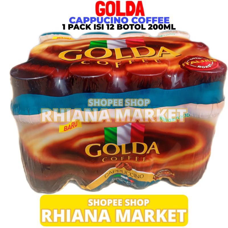 Jual Golda Coffee Cappucino 1 Dus Isi 12 Botol 200ml | Shopee Indonesia