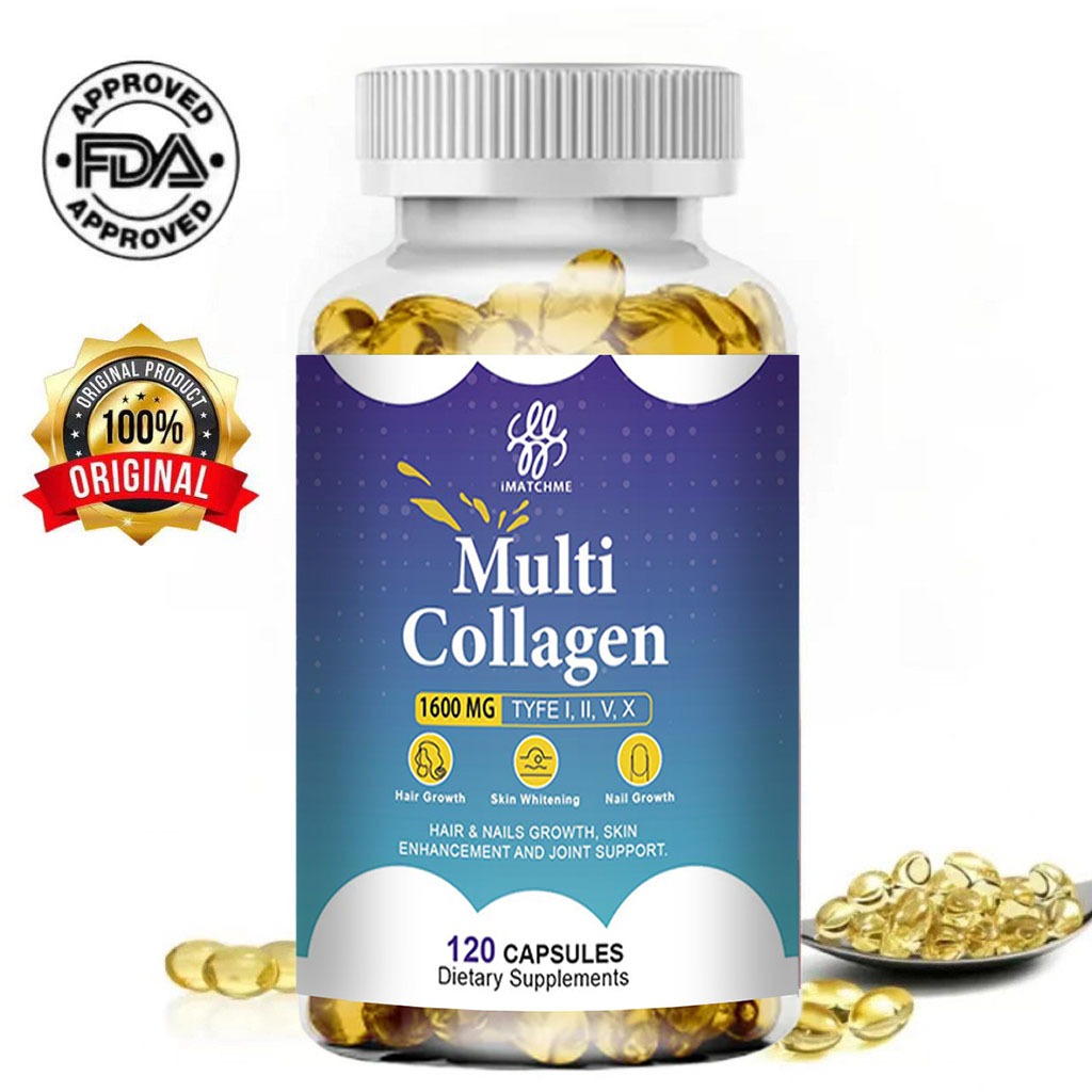 Jual iMATCHME Multi Collagen Caps Glutathione, Collagen I, II, III, V ...