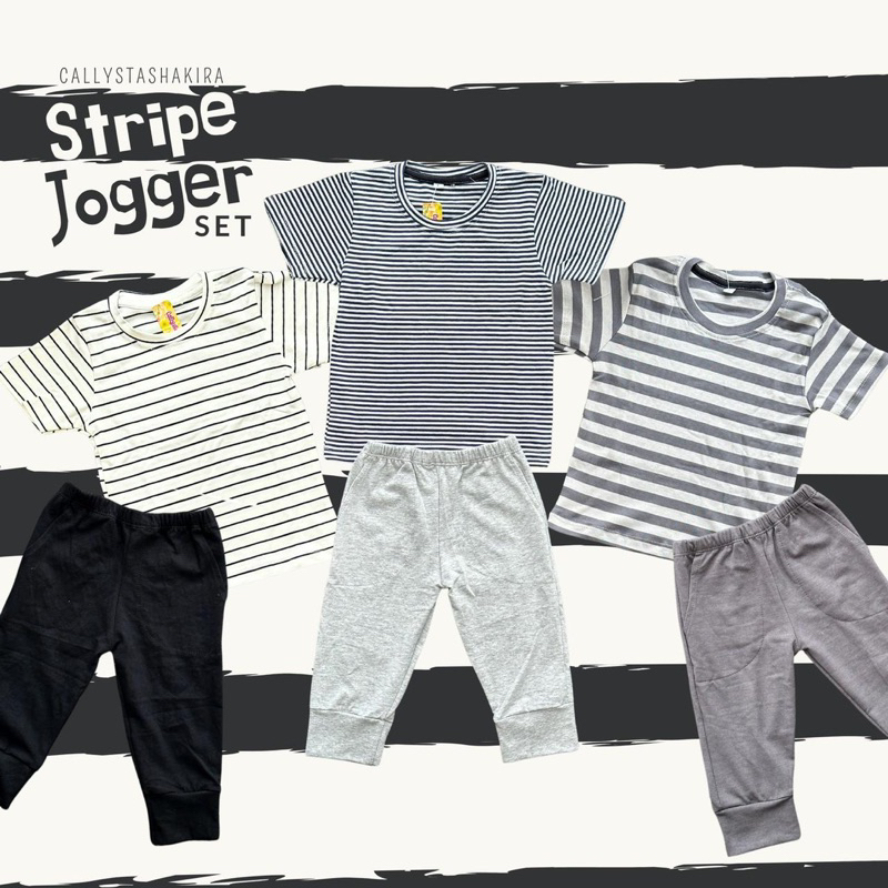 Jual STRIPE JOGGER SET 1-5T (1-5thn) | Shopee Indonesia