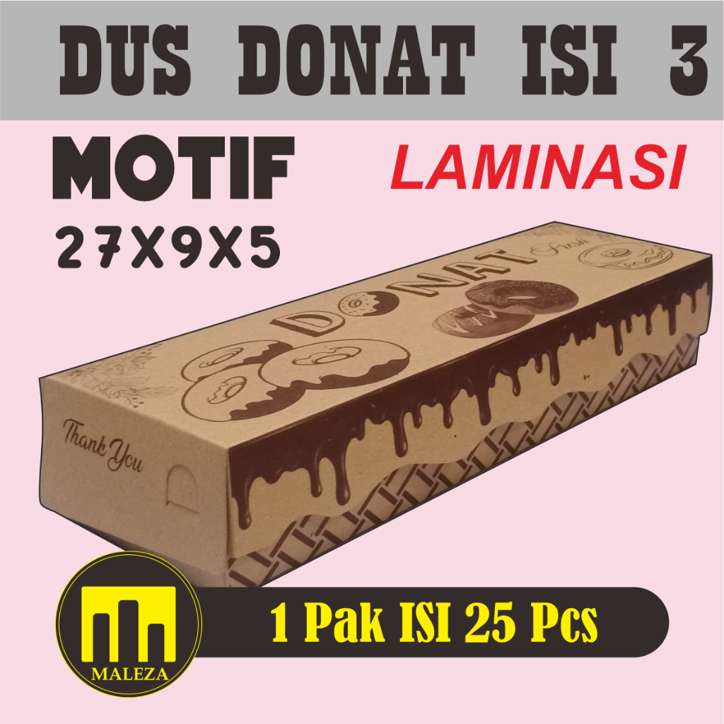 Jual Box donat isi 3/Dus donat isi 3 Motif isi 25 Pcs | Shopee Indonesia