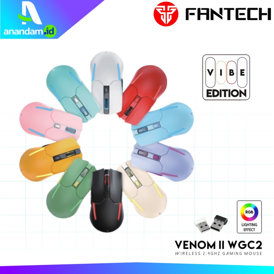 Jual Fantech VENOM II WGC2 | Rechargeable Wireless Mouse Gaming ...