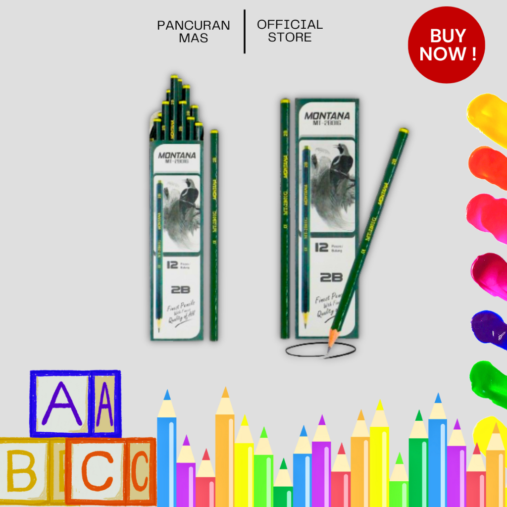 Jual Pensil Tulis Montana MT2B01-B / 2G ( 1 pcs ) | Shopee Indonesia
