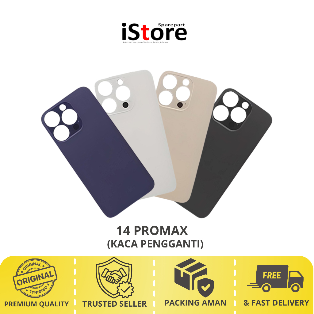 Jual Backglass Backdoor Tutup Belakang 14 PRO MAX PROMAX Original ...