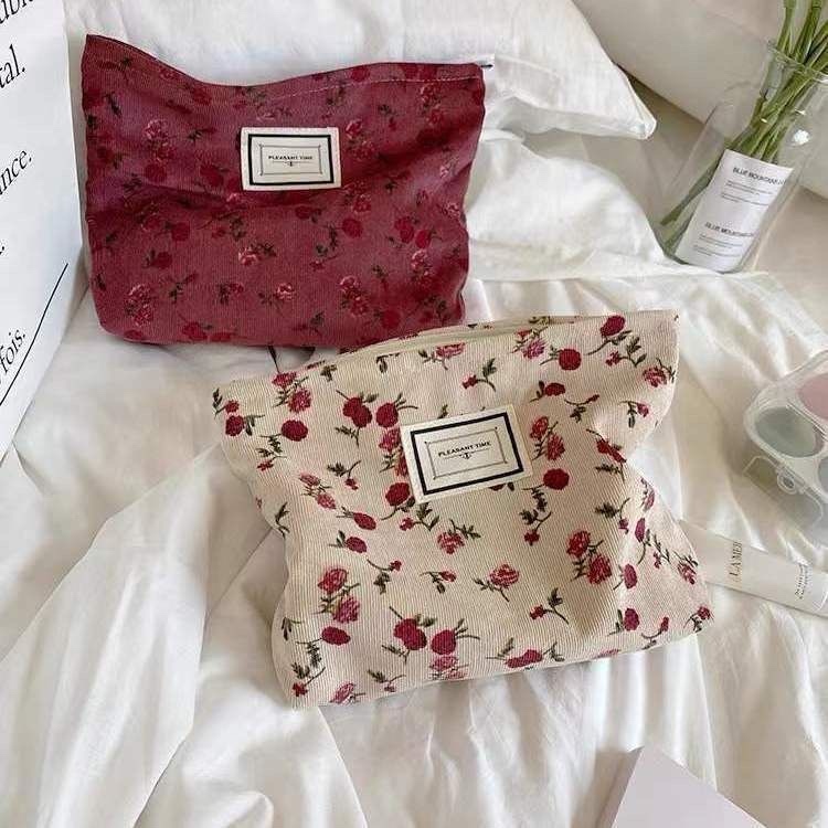 Jual pouch tas kosmetik motif bunga serbaguna | tas kosmetik | tas ...