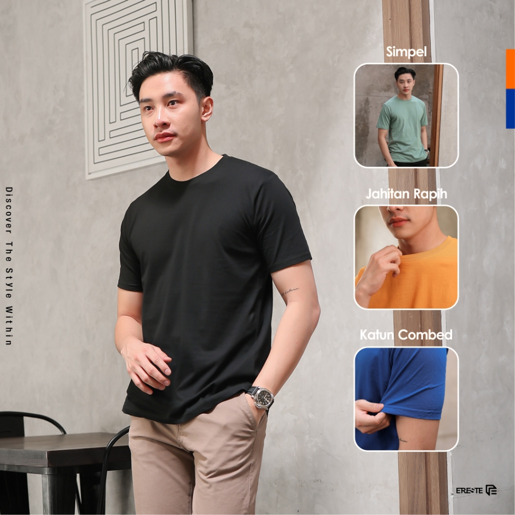Jual Ereste Kaos Polos Pria Combad Element | Shopee Indonesia
