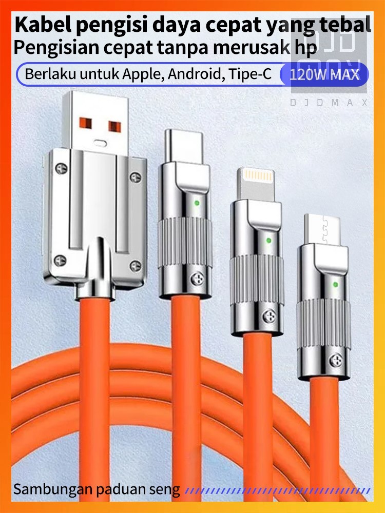 Jual DJDMax 120W kabel Data Fast Charging Super Charger Ip Type c USB ...