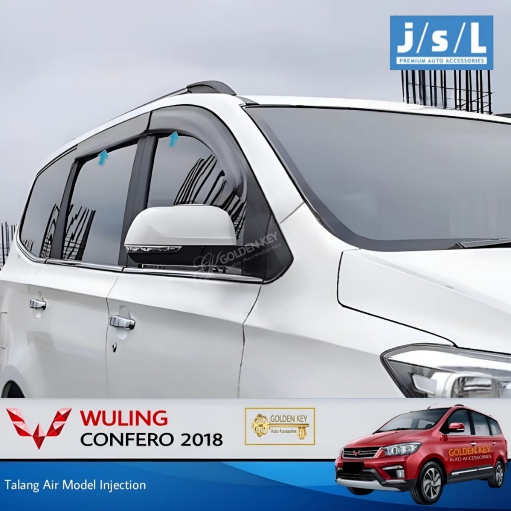 Jual JSL Talang Air Wuling Confero 2018 Side Visor Model Original Injection | Shopee Indonesia