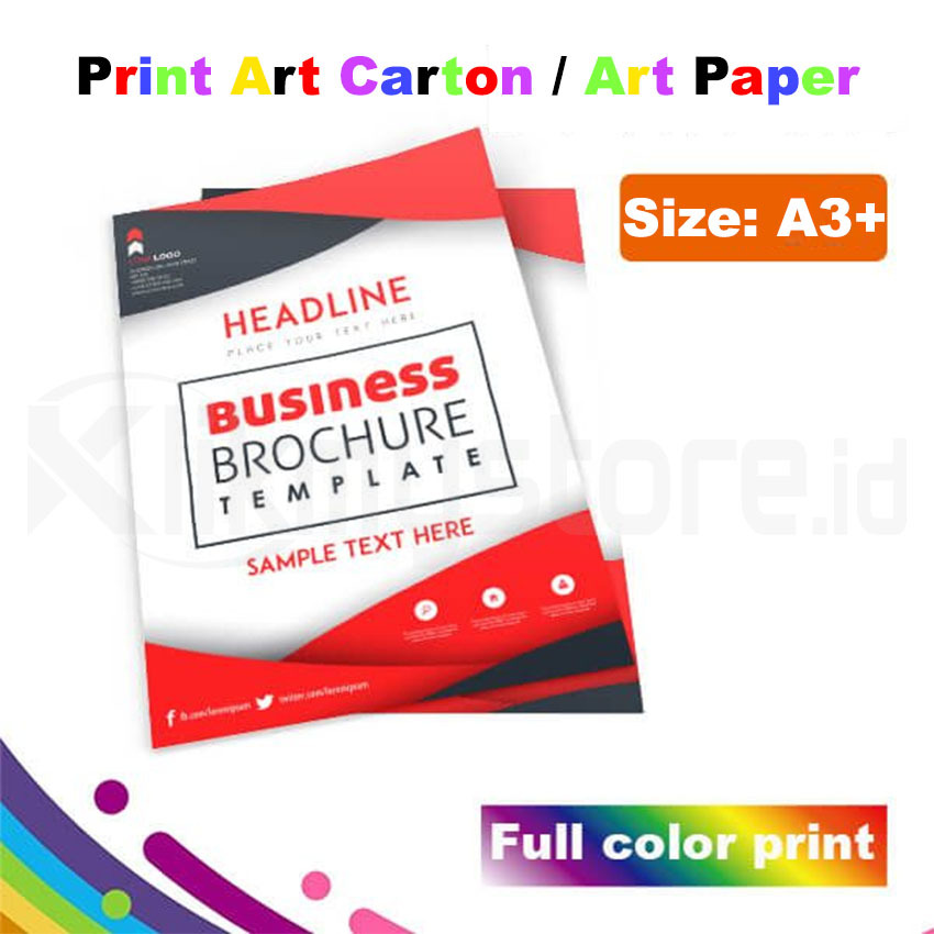 Jual Print Art Carton Paper A3+ Cetak Full Color 1 2 Sisi Digital High ...