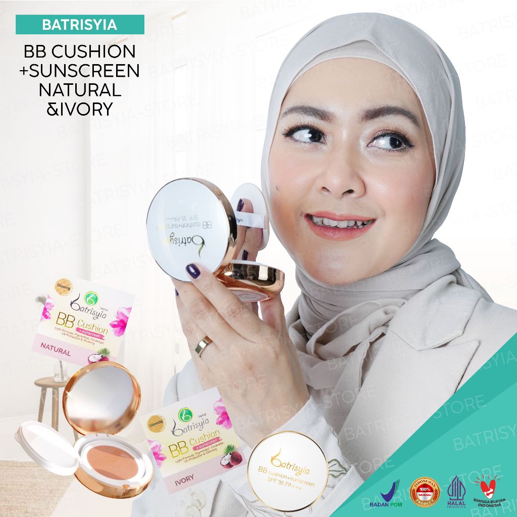 Jual BATRISYIA BB CUSHION+SUNSCREEN with SPF 35 PA+++ | Shopee Indonesia
