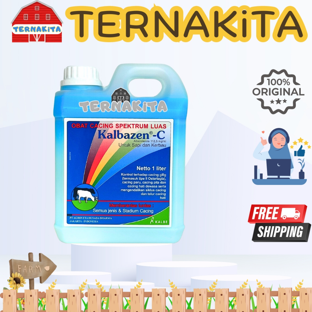 Jual KALBAZEN C 1 LITER L - Obat Cacing Oral Ampuh Basmi Semua Jenis ...
