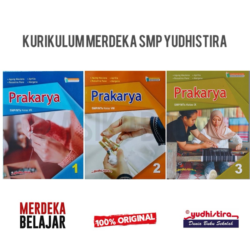 Jual Buku Prakarya Kelas 1 2 3 / 7 8 9 SMP/MTs Yudhistira Kurikulum Merdeka | Shopee Indonesia