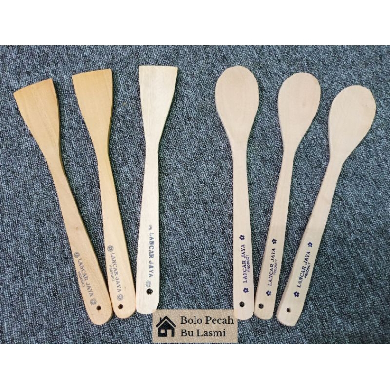 Jual Sotil Sutil Spatula Kayu Merk Lancar Jaya / Sotil Solet Kayu Bulat ...