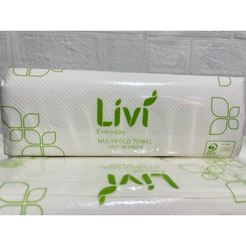 Jual (1 paket =4 pcs) Livi Everyday Hand Towel Tissue 150 sheets - 1 ...