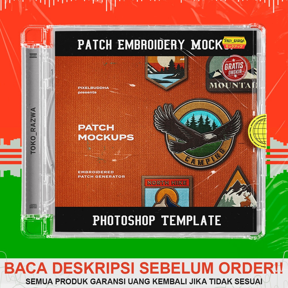 Jual Photoshop Template - Patch Embroidery Mockup - 140524 | Shopee ...